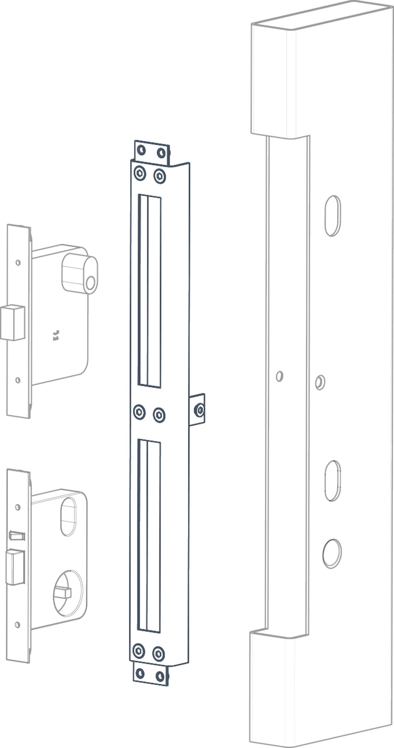 BM Doors - Dual Lock Plate 33 - ARA Manufacture